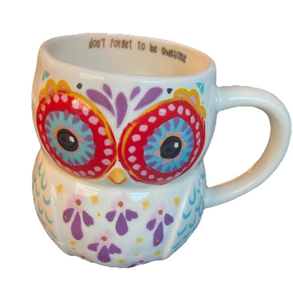NATURAL LIFE | Dining | Natural Life Owl Mug Floral Colorful Dont ...